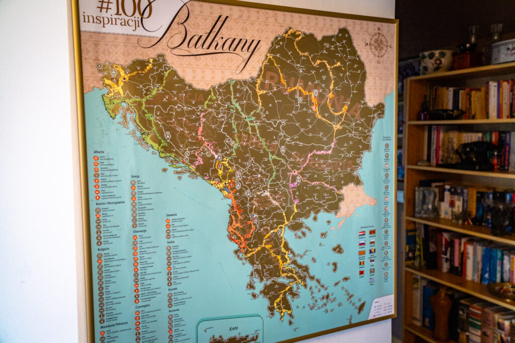 Mapa Zdrapka Bałkany #100inspiracji - balkanskisklep.pl.