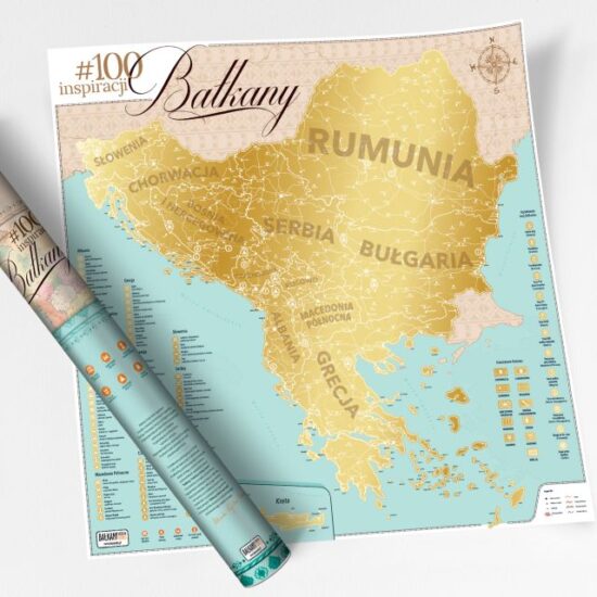 Mapa Zdrapka Bałkany #100inspiracji - balkanskisklep.pl.