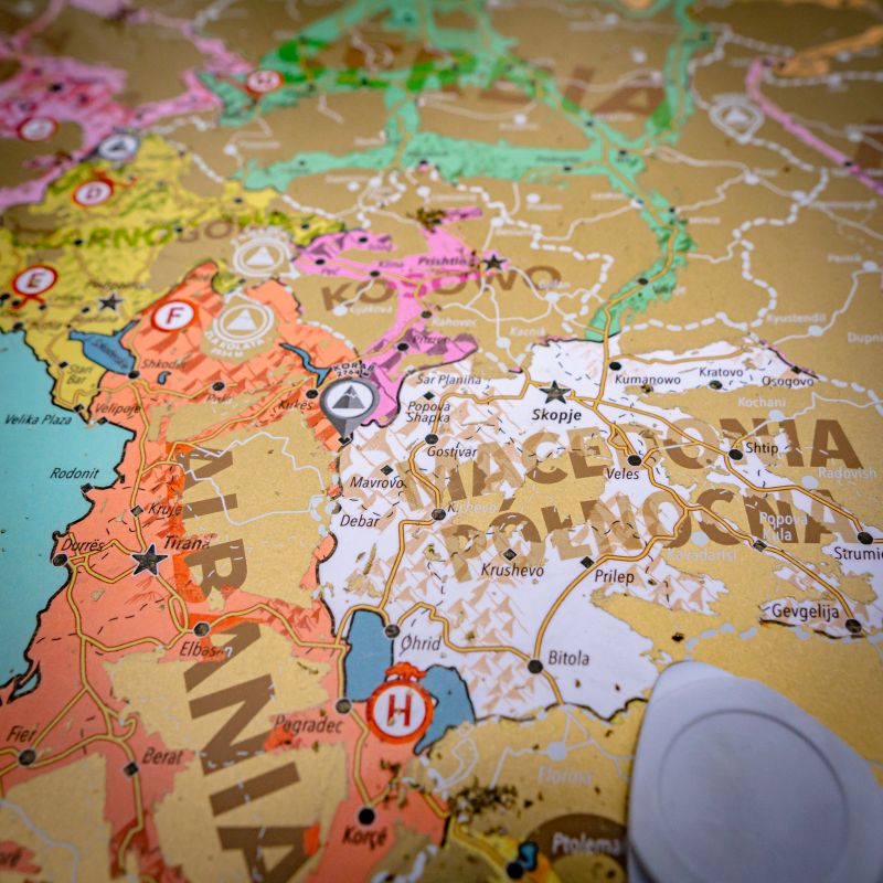 Mapa Zdrapka Bałkany #100inspiracji - balkanskisklep.pl.