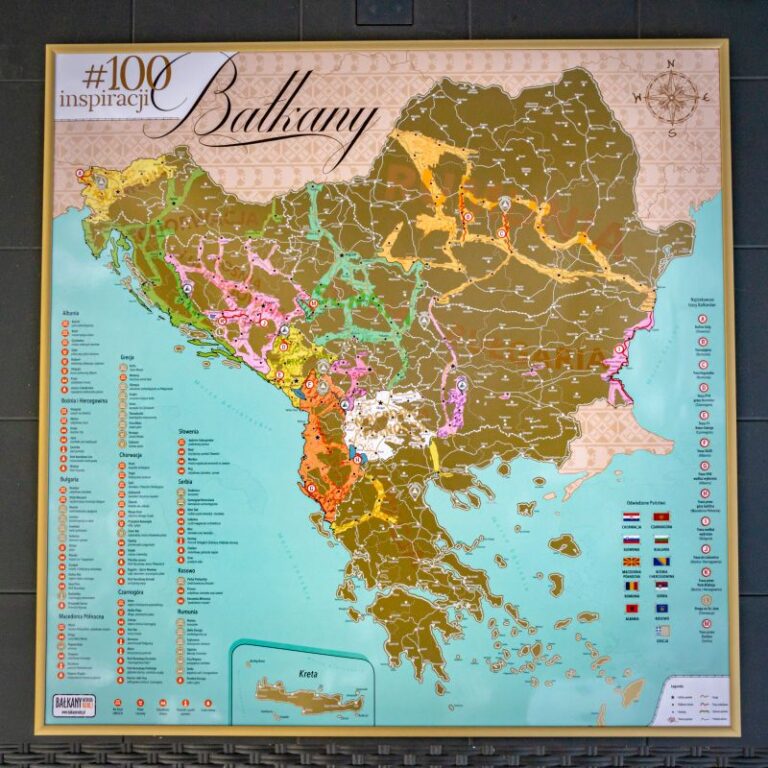 Mapa Zdrapka Bałkany #100inspiracji - balkanskisklep.pl.